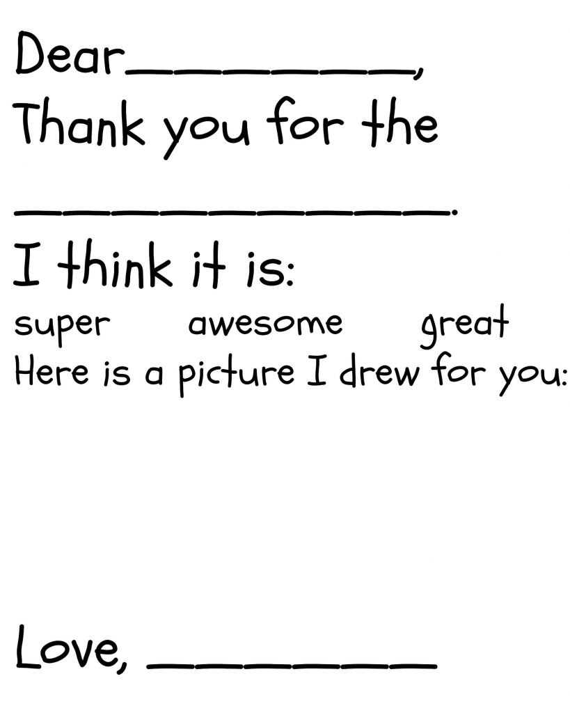 Free Printable Thank You Cards Black And White