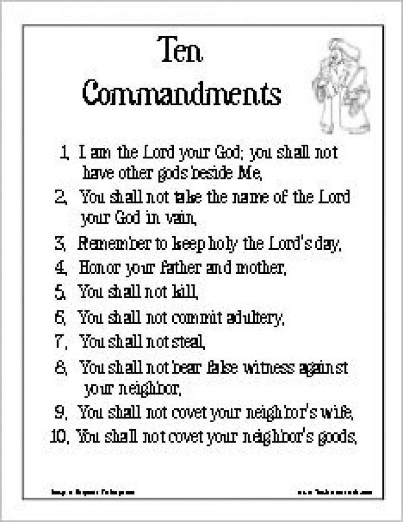 28+ Collection Of Ten Commandments Coloring Pages Catholic | High ...