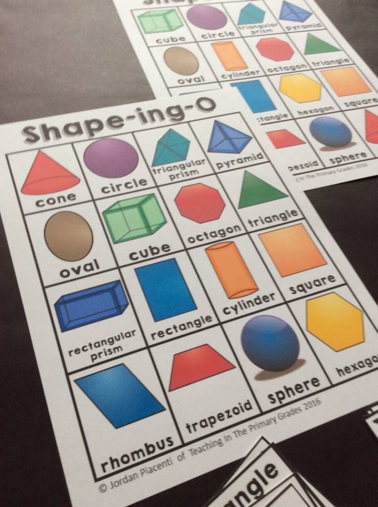 2D And 3D Shapes-Bingo | Math For First Grade | Pinterest | 2D And - 3D ...