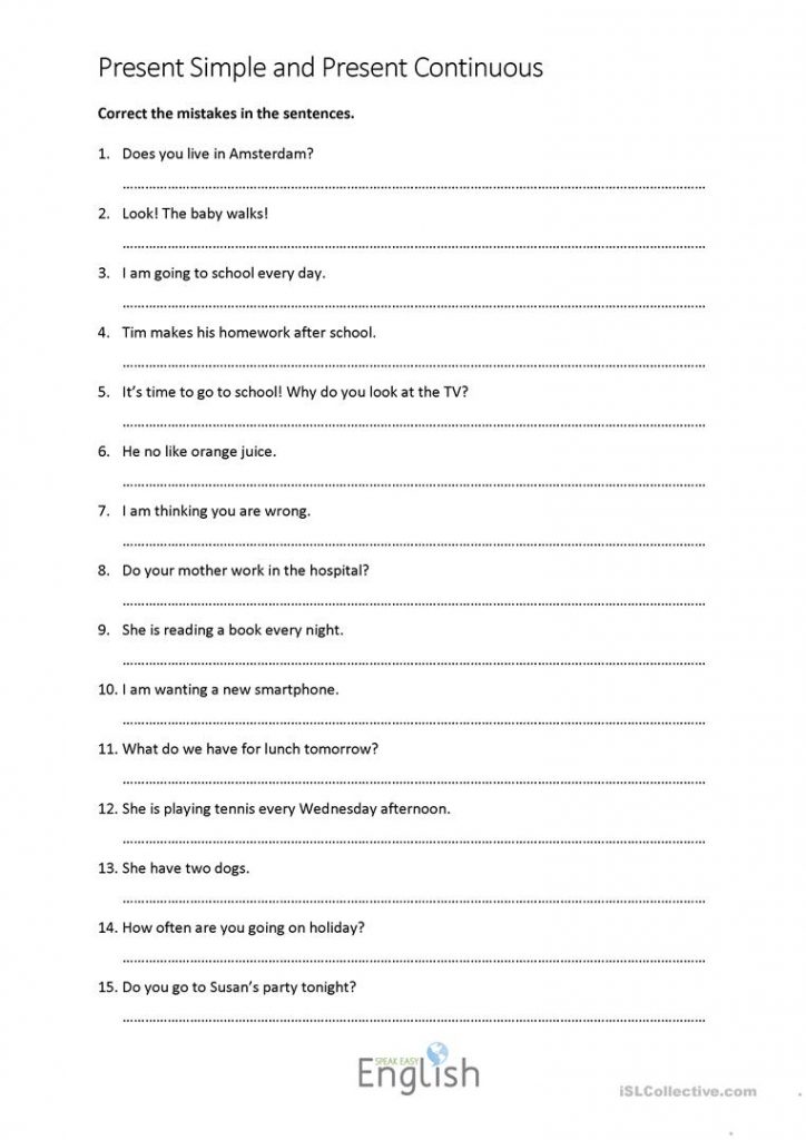 34 Free Esl Error Correction Worksheets - Free Printable Sentence ...