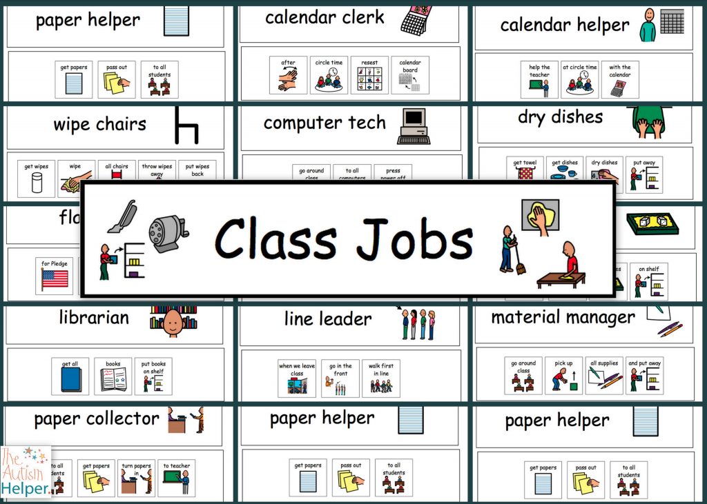 Free Printable Classroom Helper Signs