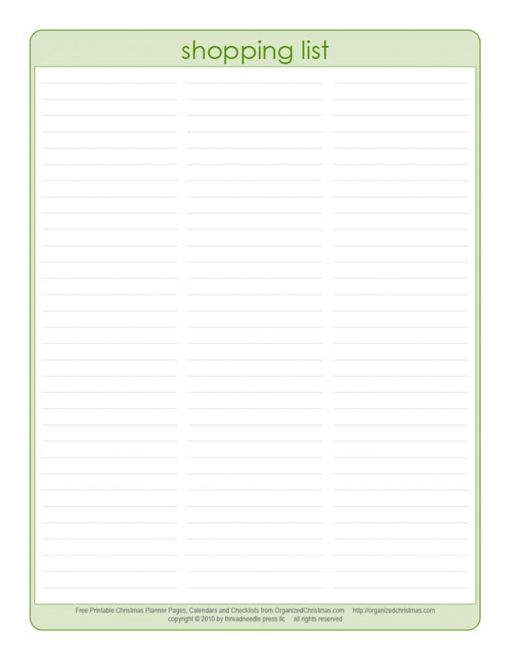 40+ Printable Grocery List Templates (Shopping List) - Template Lab ...