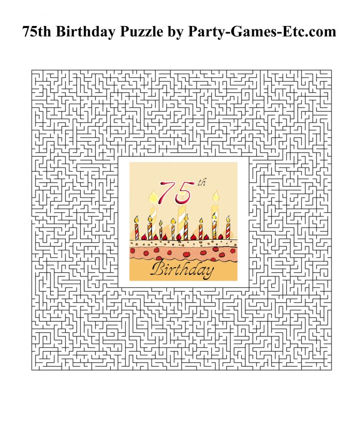 75Th Birthday Party Games, Free Printable Games And Activities For A ...