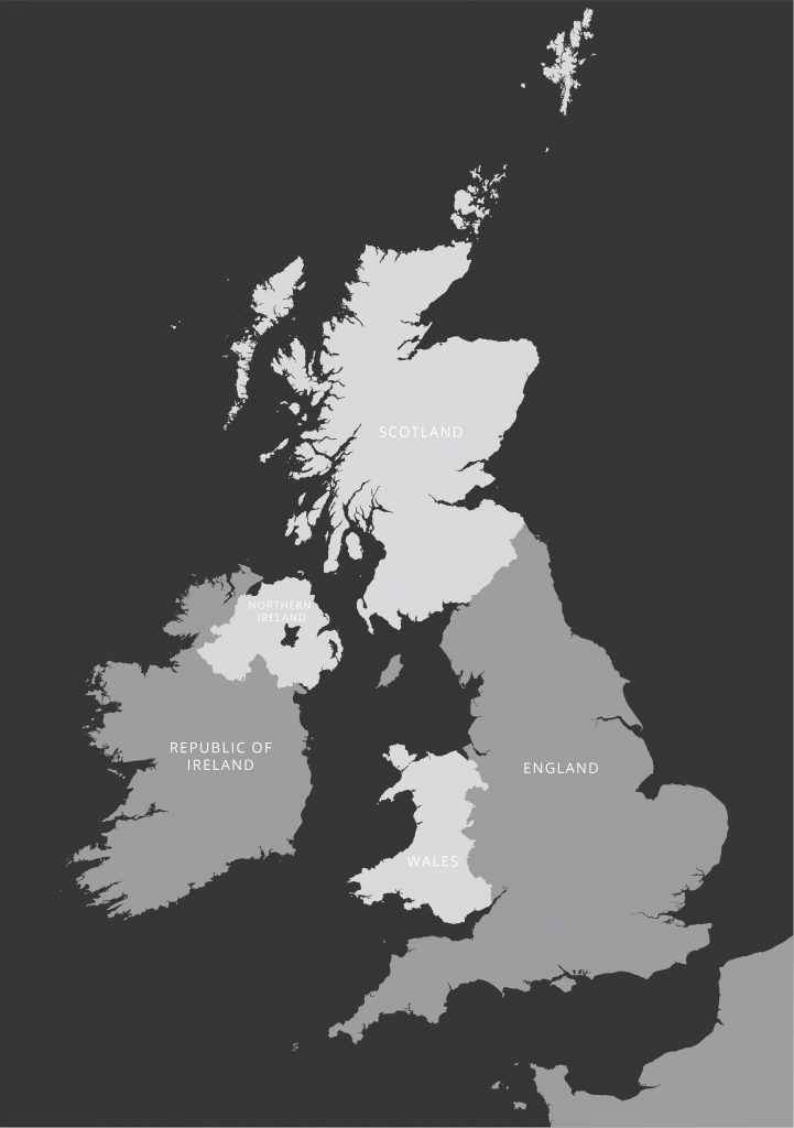 British Isles Outline Map – Royalty Free Editable Vector Map - Maproom ...