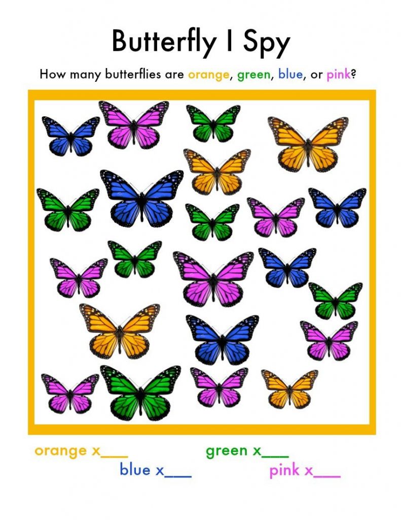 Butterfly I Spy Game | Diy, Crafts, Printables And Recipes - Free ...