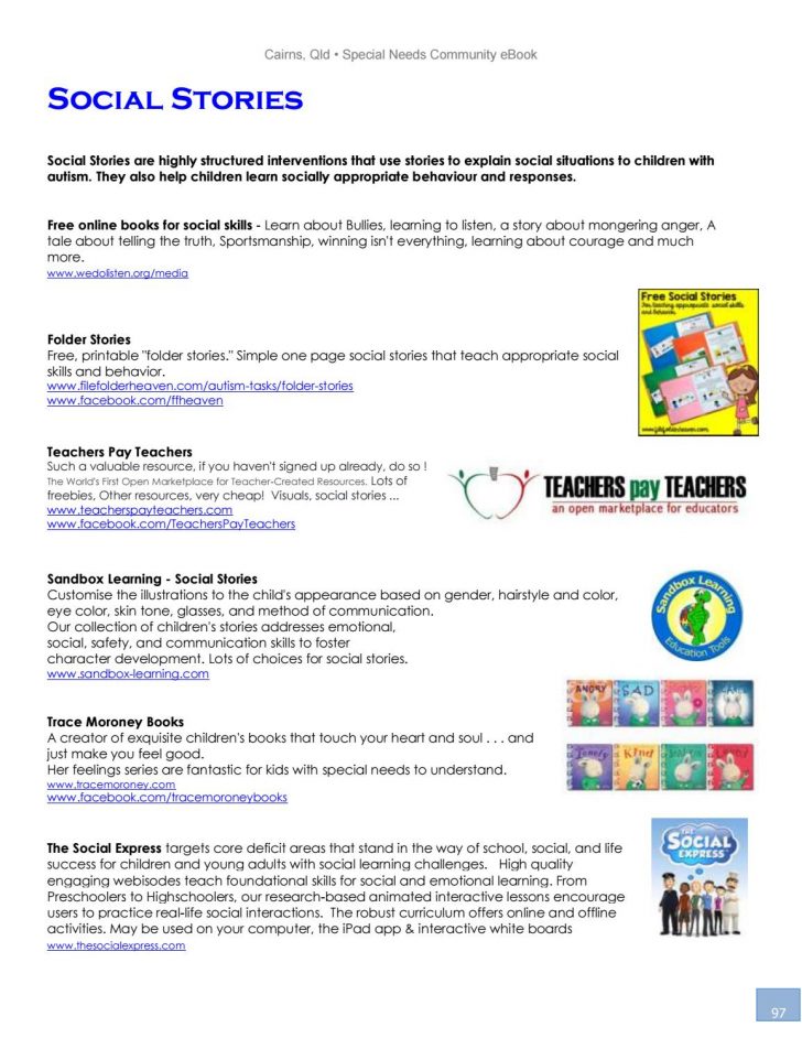 Free Printable Social Skills Stories For Children