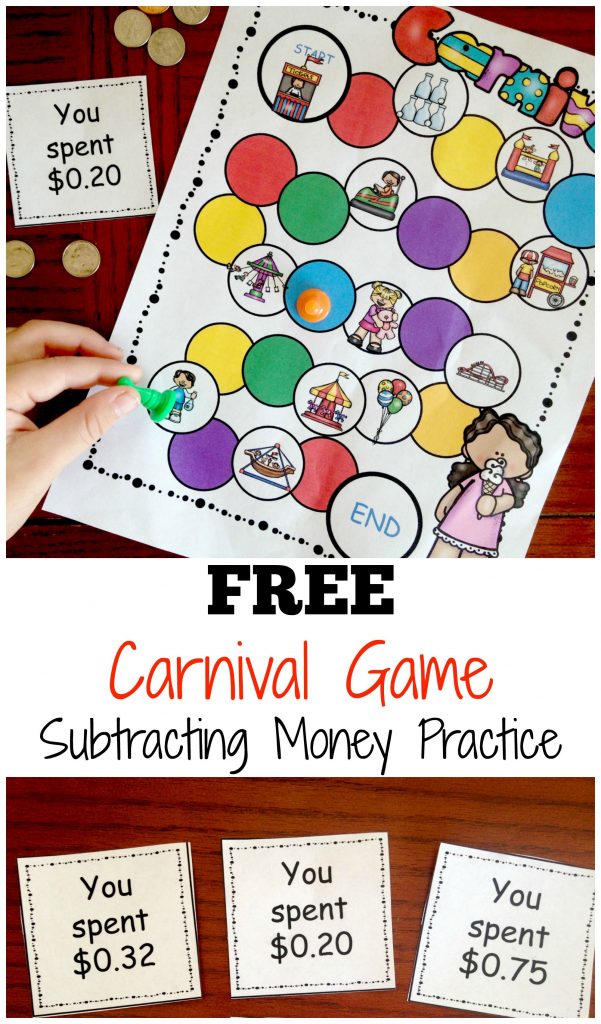 Carnival Subtracting Money Game | Free Worksheets For Kids - Free ...