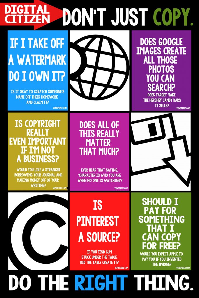 Copyright Info For Kids Free Printable! | Digital Citizenship ...