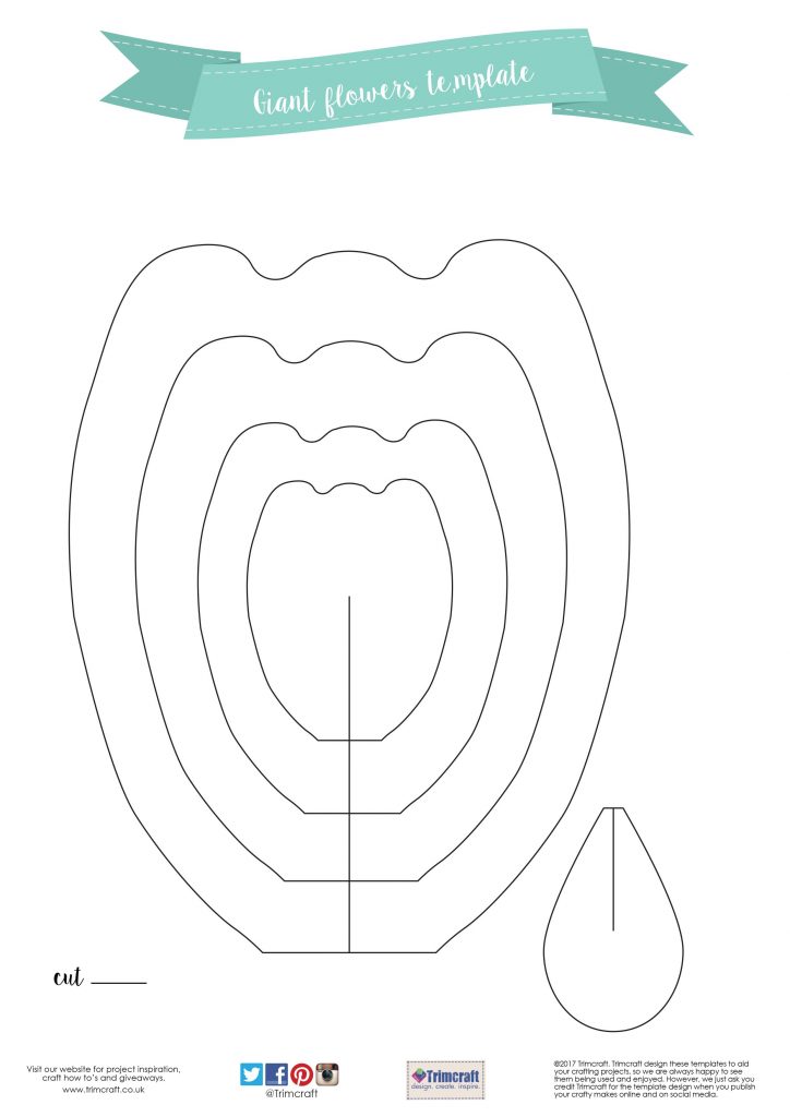 Diy Giant Spring Flowers Tutorial With Free Printable Templates - Free ...