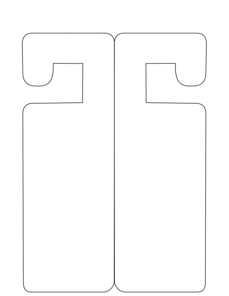 Doorhanger Template - Free To Use | Papercraft Templates | Pinterest ...