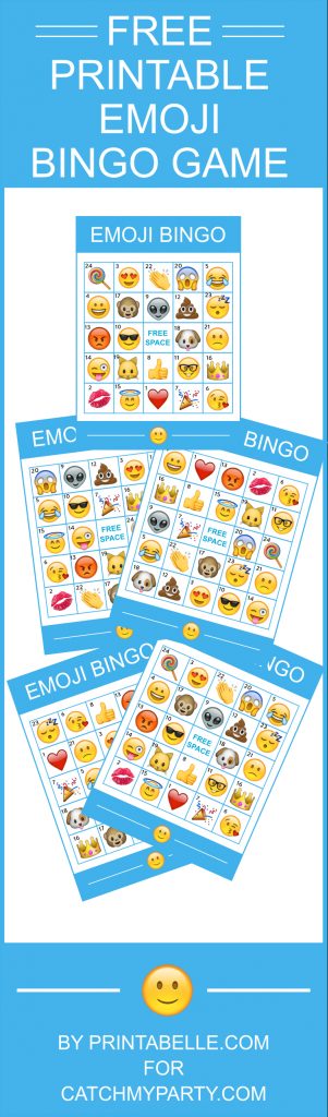 Download This Free Fantastic Printable Emoji Bingo Game! | Catch My ...