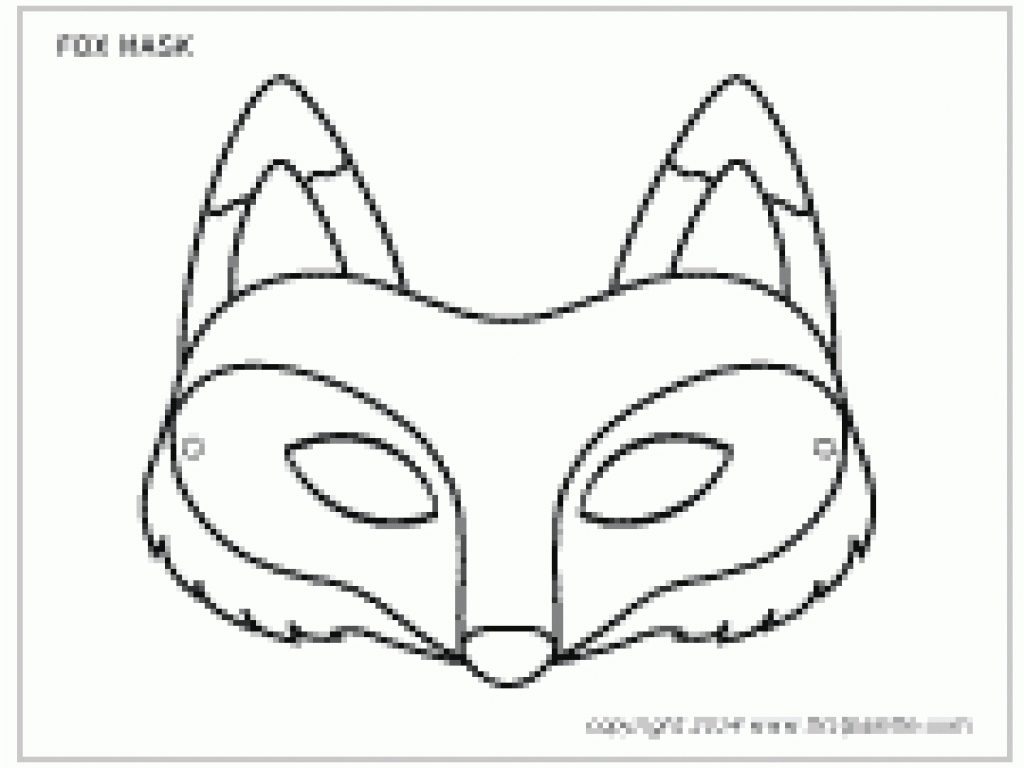 Fox Mask | Printable Templates & Coloring Pages | Firstpalette For ...