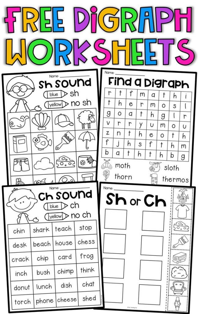 Free Printable Ch Digraph Worksheets