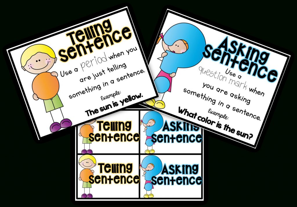 Free Posters And Sorting Cards For Telling And Asking Sentences ...