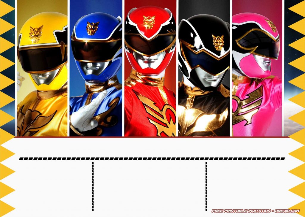 Free Power Rangers Birthday Invitation | Free Printable Birthday - Free ...
