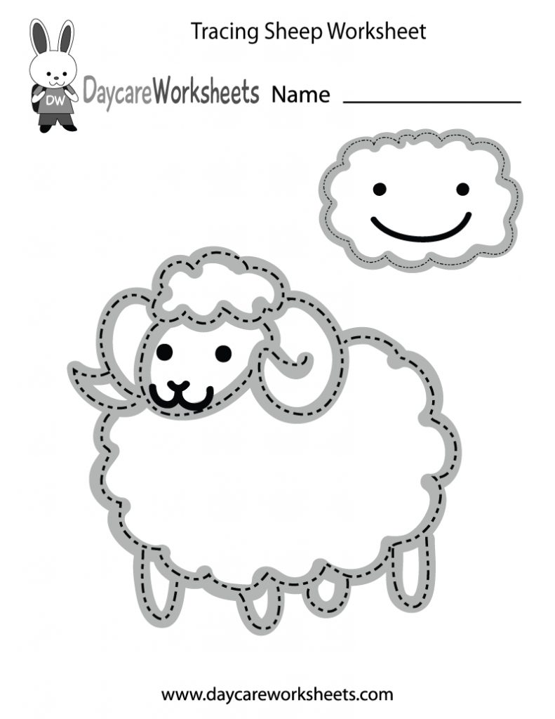 Free Preschool Tracing Sheep Worksheet - Free Printable Fine Motor ...