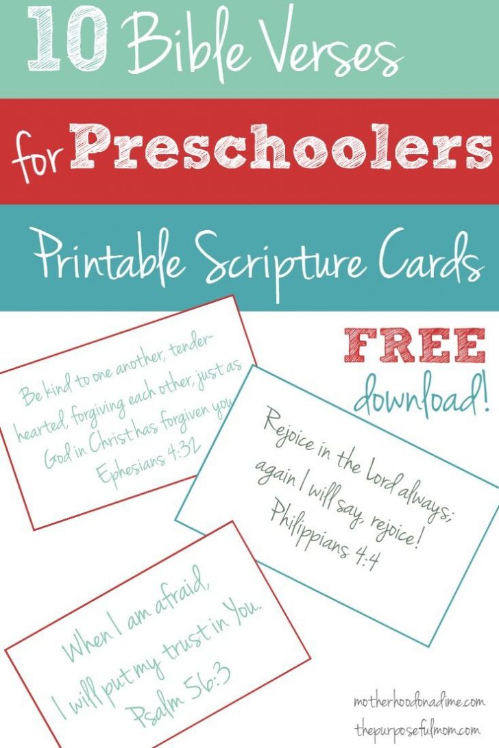 Free Printable: 10 Bible Verses To Teach Your Preschooler | Faith ...
