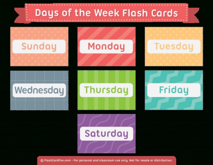 Free Printable Days Of The Week Cards