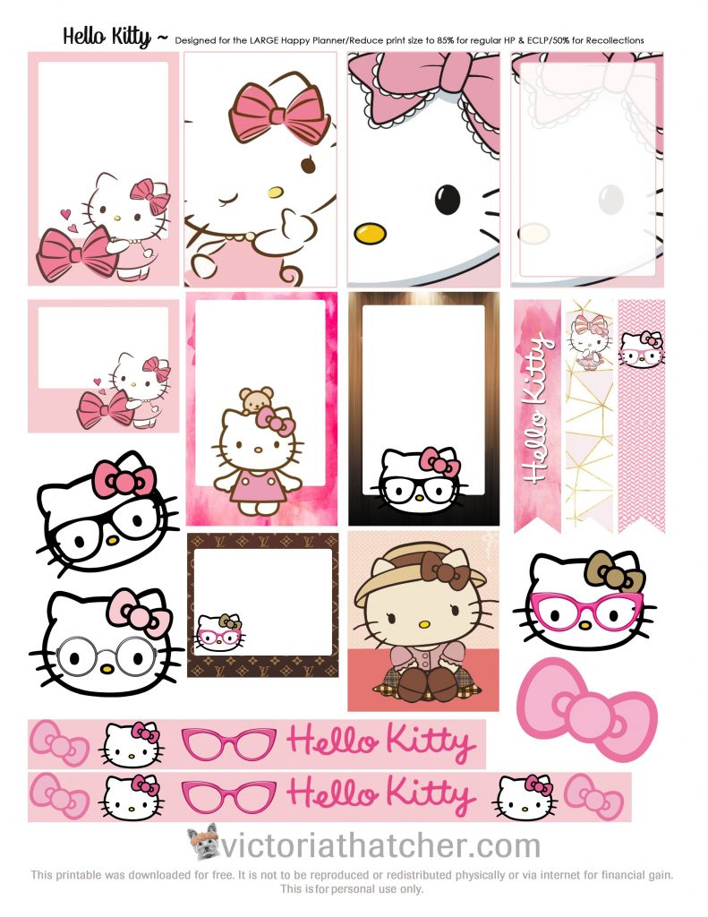 Free Printable Hello Kitty Planner Stickers From Victoria Thatcher ...