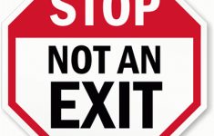 Free Printable Not An Exit Sign | Free Printable - Free Printable No ...