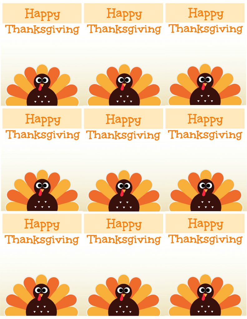 Free Printable Thanksgiving Treat Bag Toppers