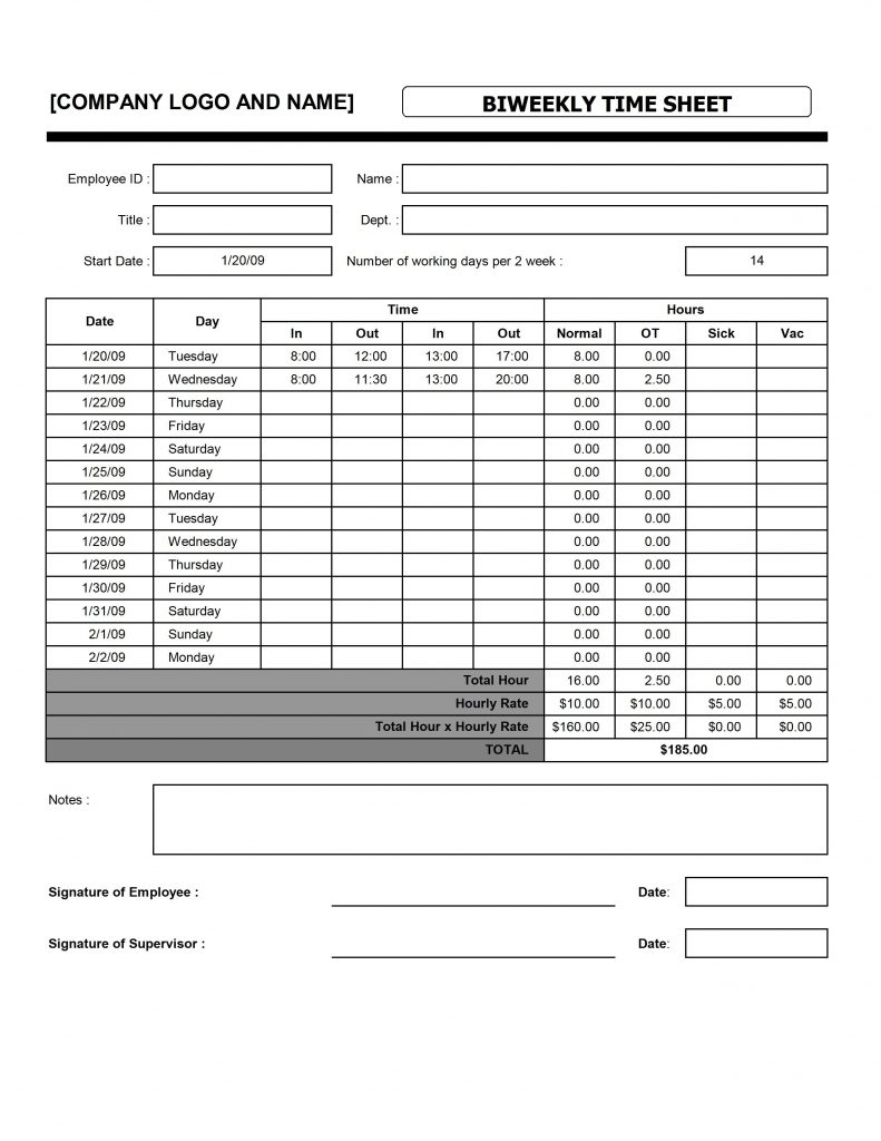 Free Printable Timesheets - Google Search | Timesheets - Timesheet ...