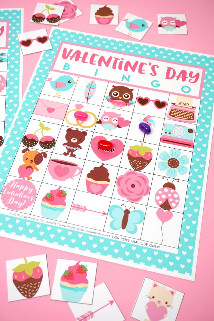 Free Printable Valentine Bingo - Happiness Is Homemade - Free Printable ...