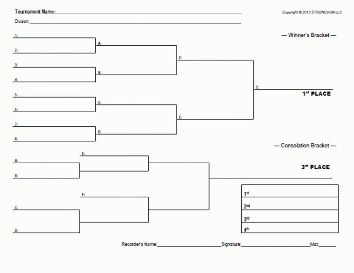 Free Printable Wrestling Brackets | Free Printable - Free Printable ...
