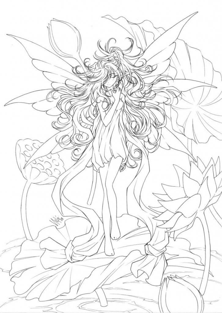 Free Printables: Almost Anime Fairy Coloring Page | Printables - Free ...