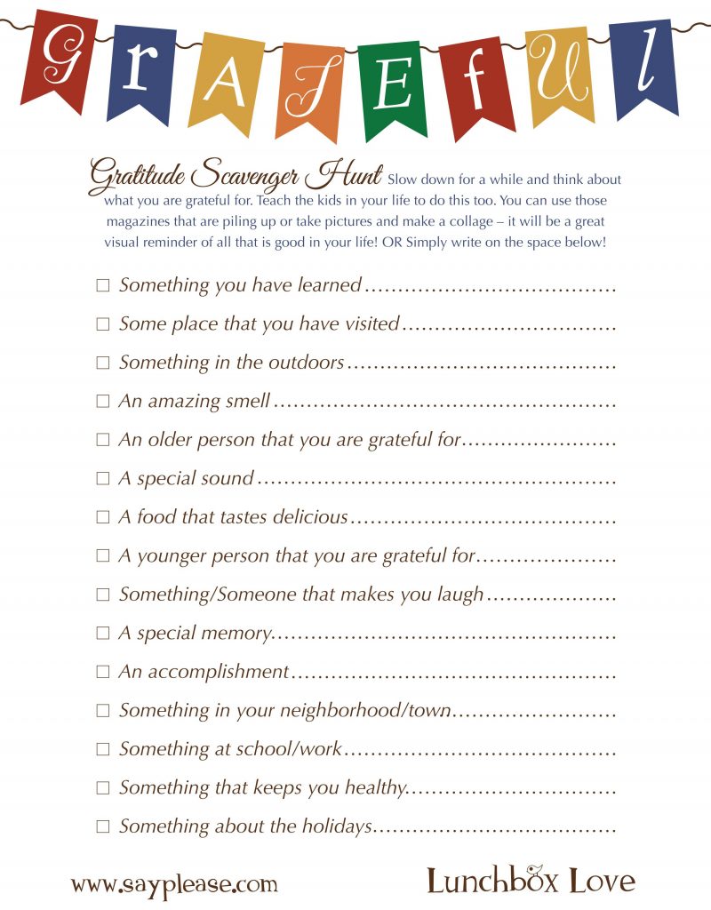 Free Printable Gratitude Worksheets