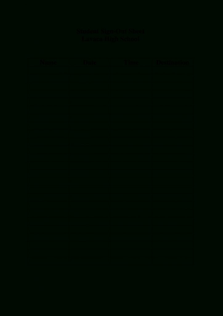 Free Printable Sign In And Out Sheets