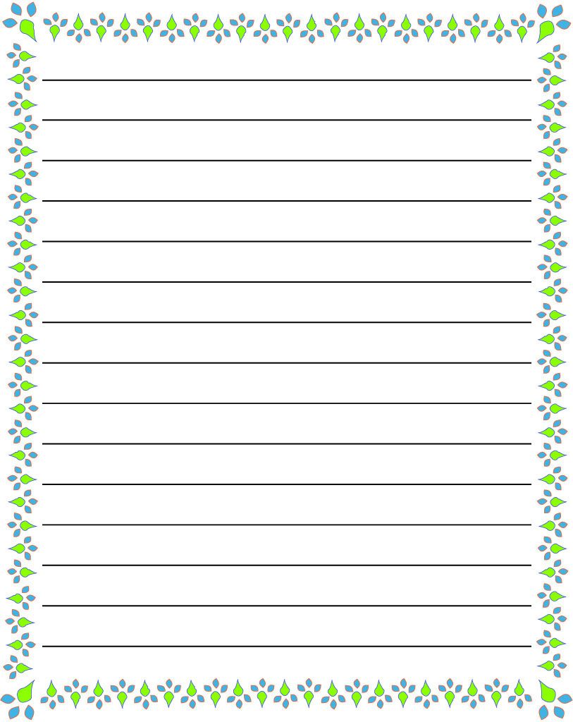 Free Writing Paper With Borders For Kids - Kids & School Page Borders ...