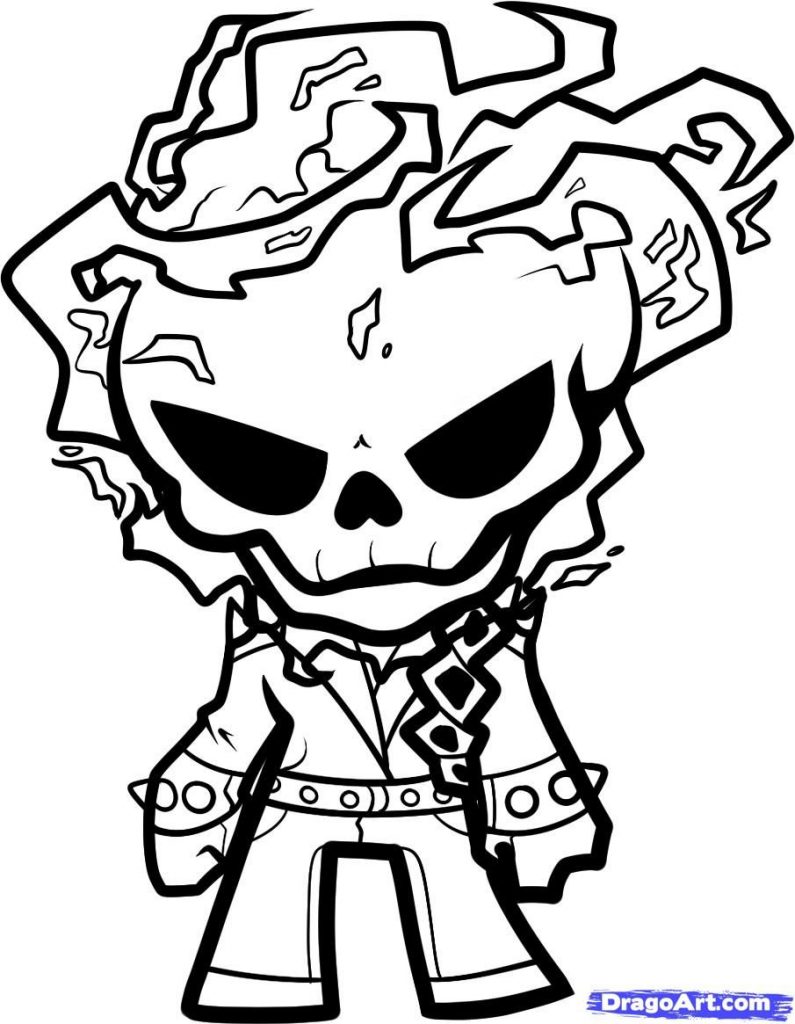 Ghost Rider Coloring Page | Skull's 1 (All Things Skulls - Free ...