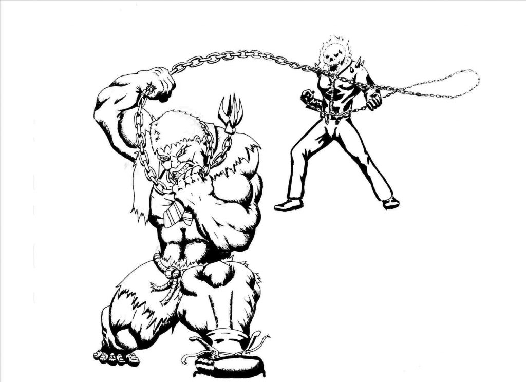 Ghost Rider Skull Coloring Pages Ordable Free Printable Ghost Rider ...