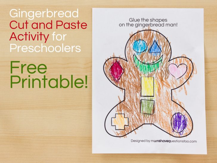 Gingerbread Man Cut And Paste Preschool Activity - Moms Have - Free ...