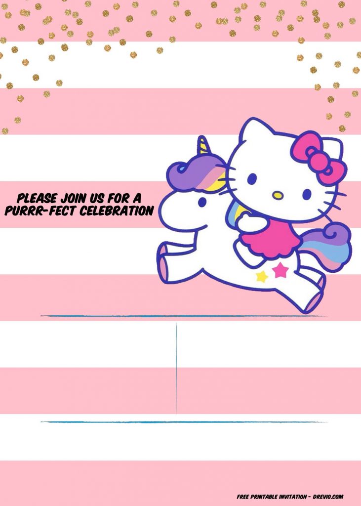 Free Printable Hello Kitty Baby Shower Invitations