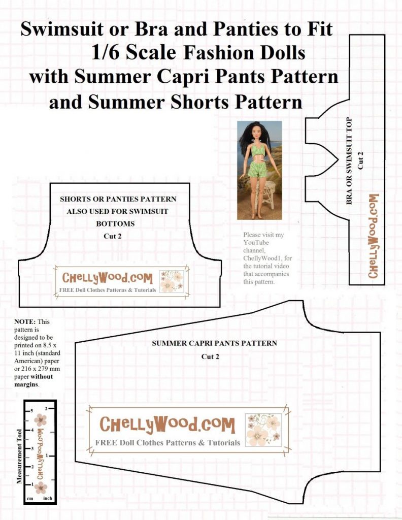 Here's My Free, Printable Sewing Pattern For A Retro Swimsuit. As ...