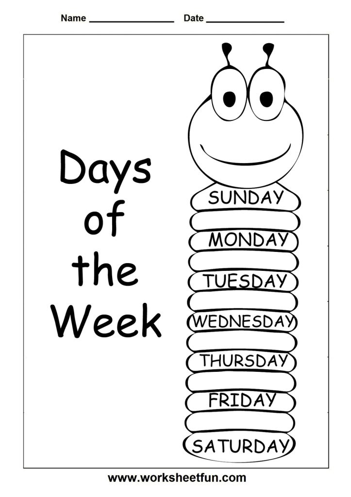 Insects Worksheets Free | Days Of The Week - Trace And Write - Free ...