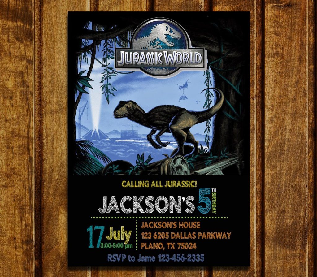 Jurassic World Birthday Invitations, Jurassic Park Invitations - Free Printable Jurassic Park ...