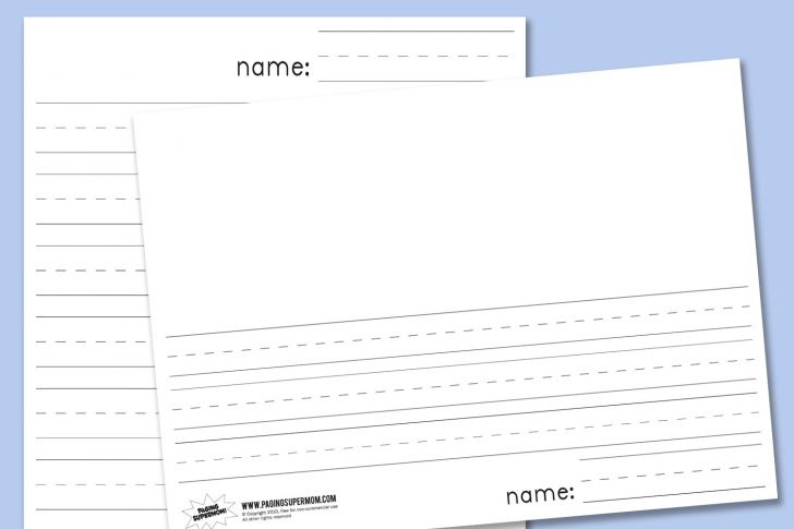 Kindergarten Lined Paper - Download Free Printable Paper Templates ...