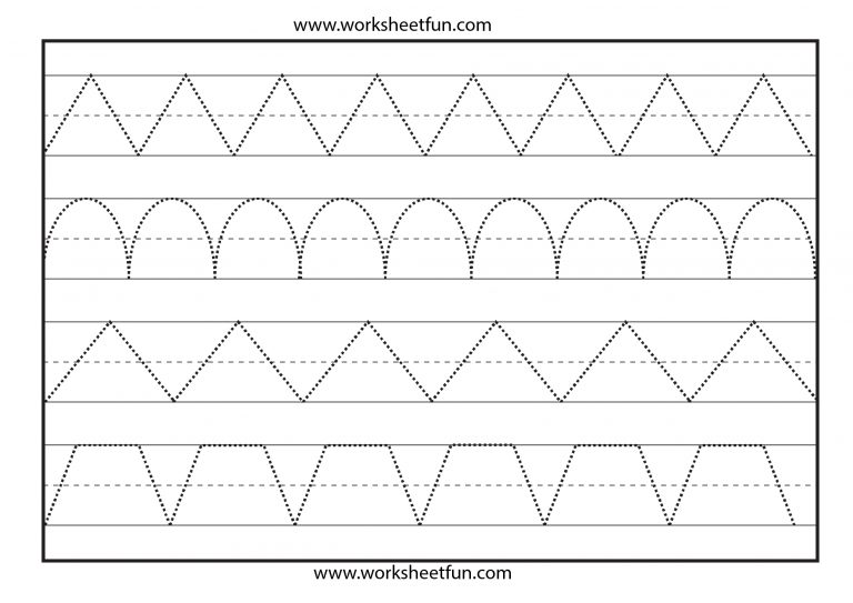 Line Tracing – 1 Worksheet / Free Printable Worksheets – Worksheetfun ...