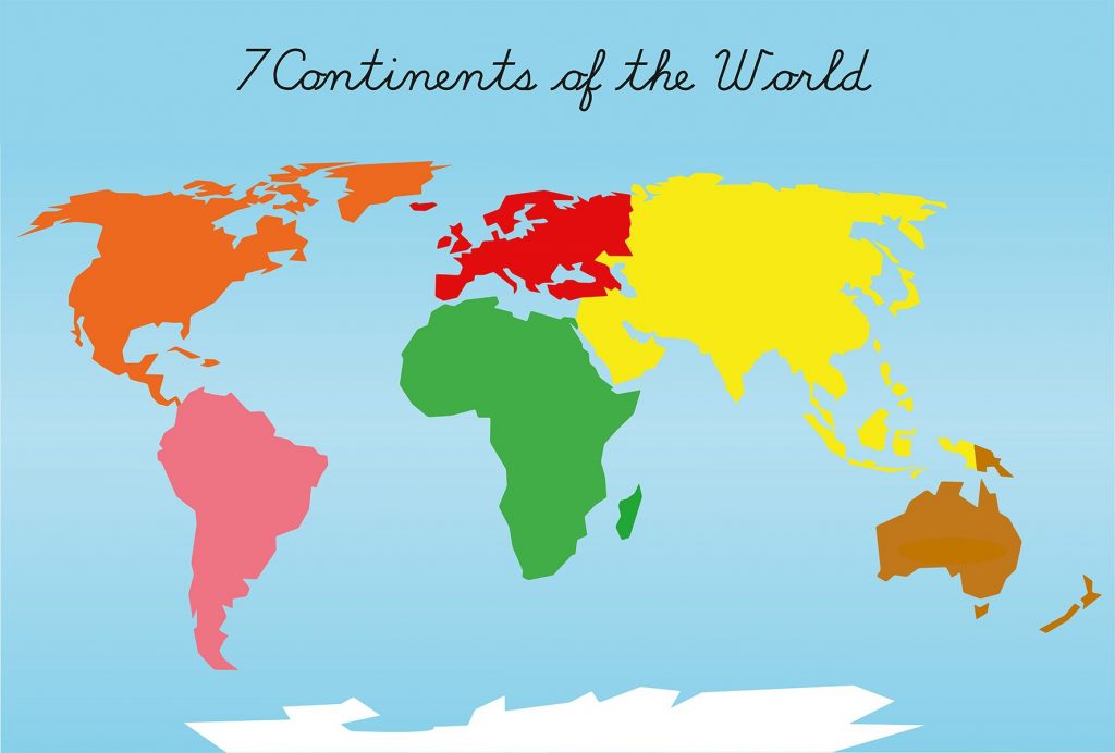 Montessori Puzzle Maps - 7 Continents Of The World | Montessori ...