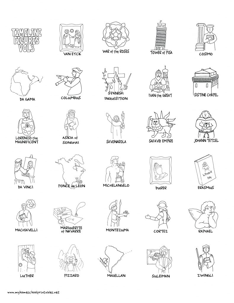 My Homeschool Printables » Timeline Figures – Volume 3 - Free Printable ...