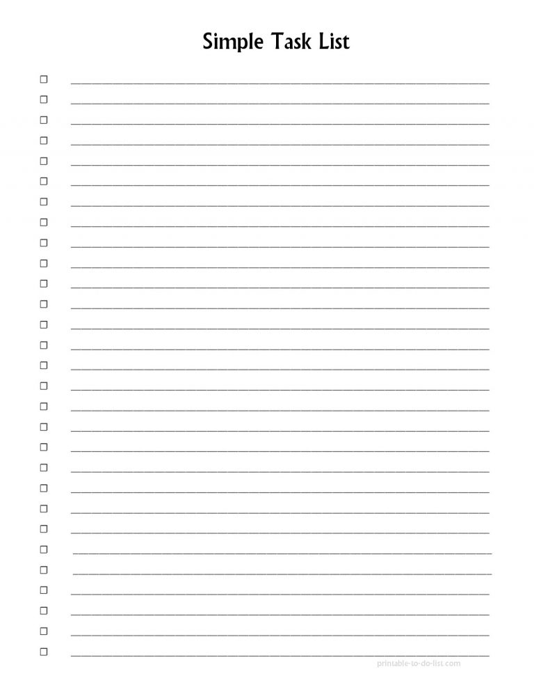 Numbered List Printable | List And Format Corner - Free Printable ...