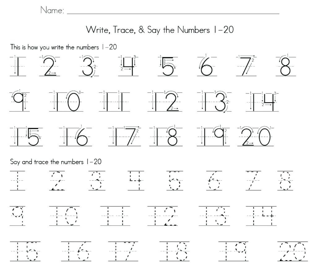Numbers 1 50 Math Tracing Math Number Worksheets 1 2 For Preschool ...