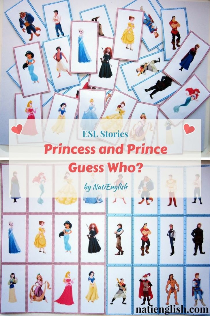 Princess And Prince Guess Who? Game Cards Free Printables | Esl - Free ...