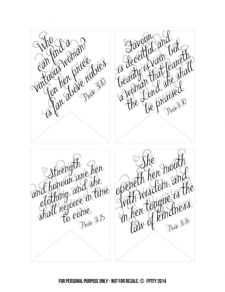 Printable Bible Verses: Proverbs 31 Tags - Free Pretty Things For You ...