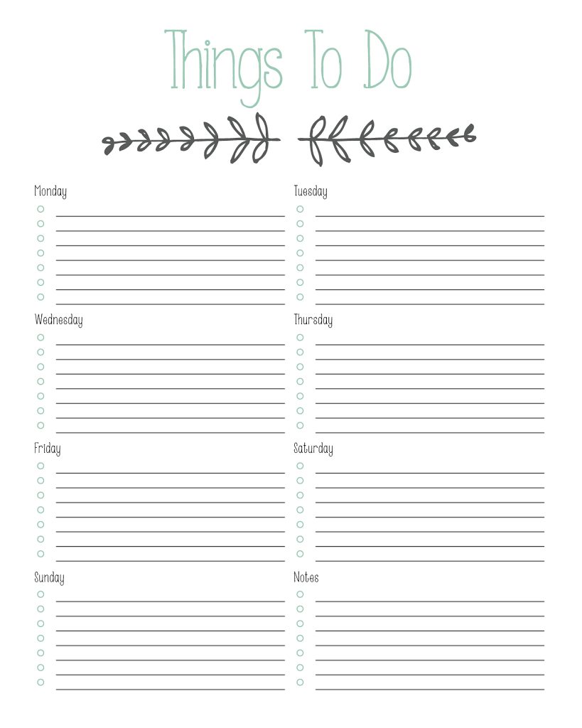 Printable "to Do" List | Do It Organization | To Do Lists Printable ...