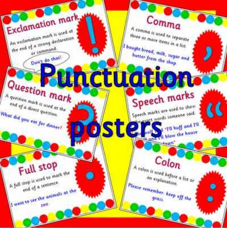 Punctuation Posters Printable Free