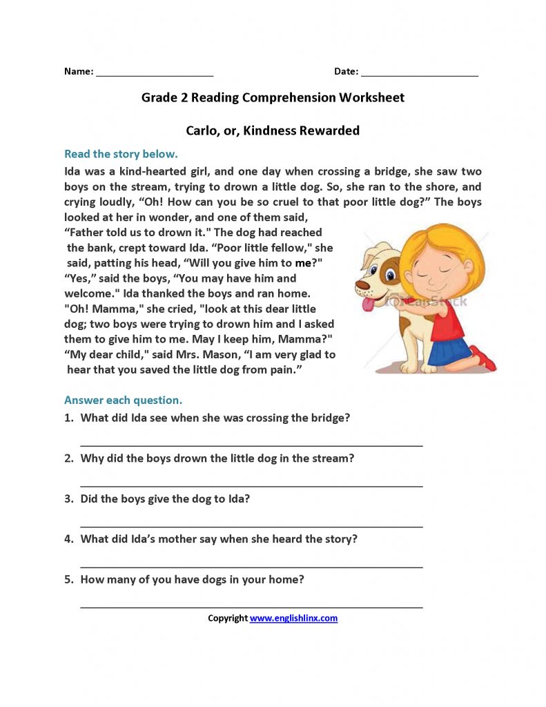 Reading Worksheets | Second Grade Reading Worksheets - Free Printable ...